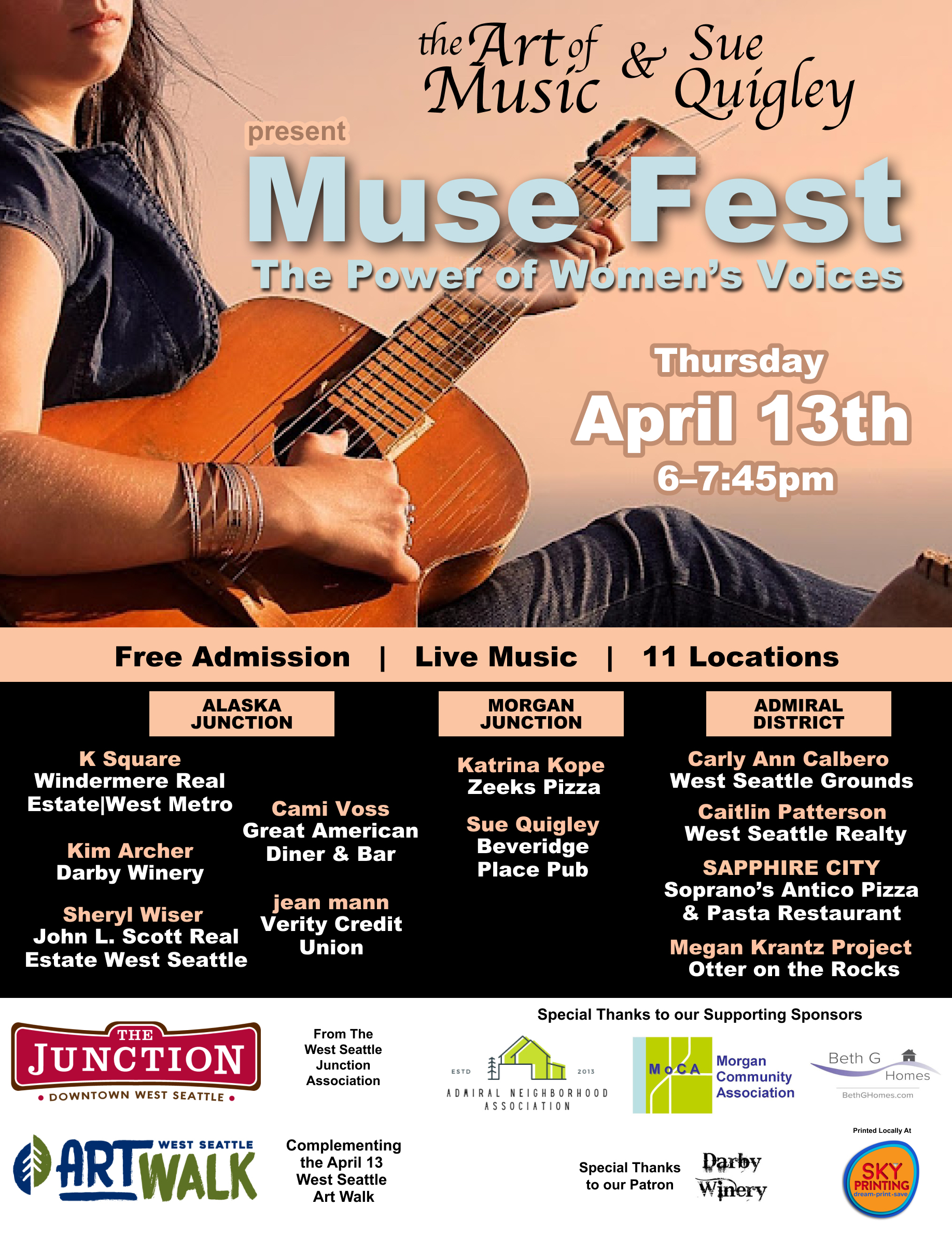 Muse Fest will feature female musicians during April 13 West Seattle ...